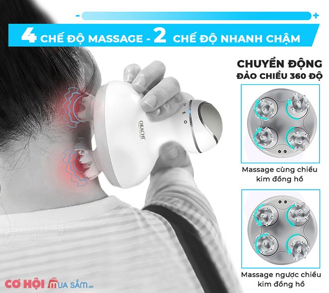 Đánh giá tổng quan về máy massage đầu cầm tay OKACHI LUXURY JP-M210 ...